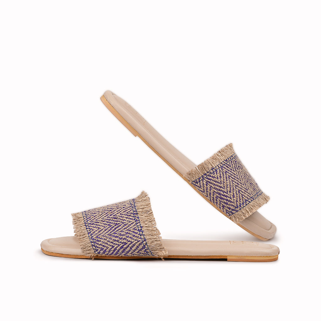 Jute Chevron Slides – NOOSH