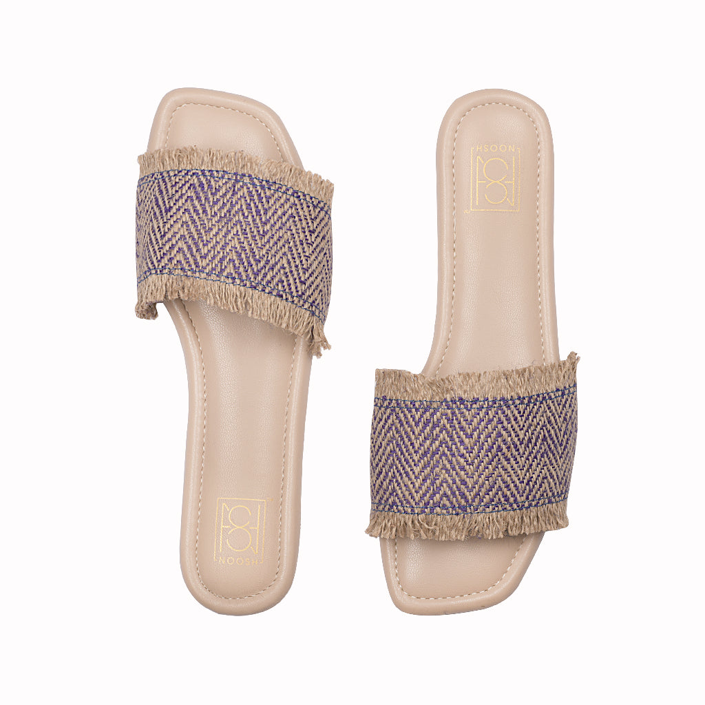 Jute Chevron Slides – NOOSH